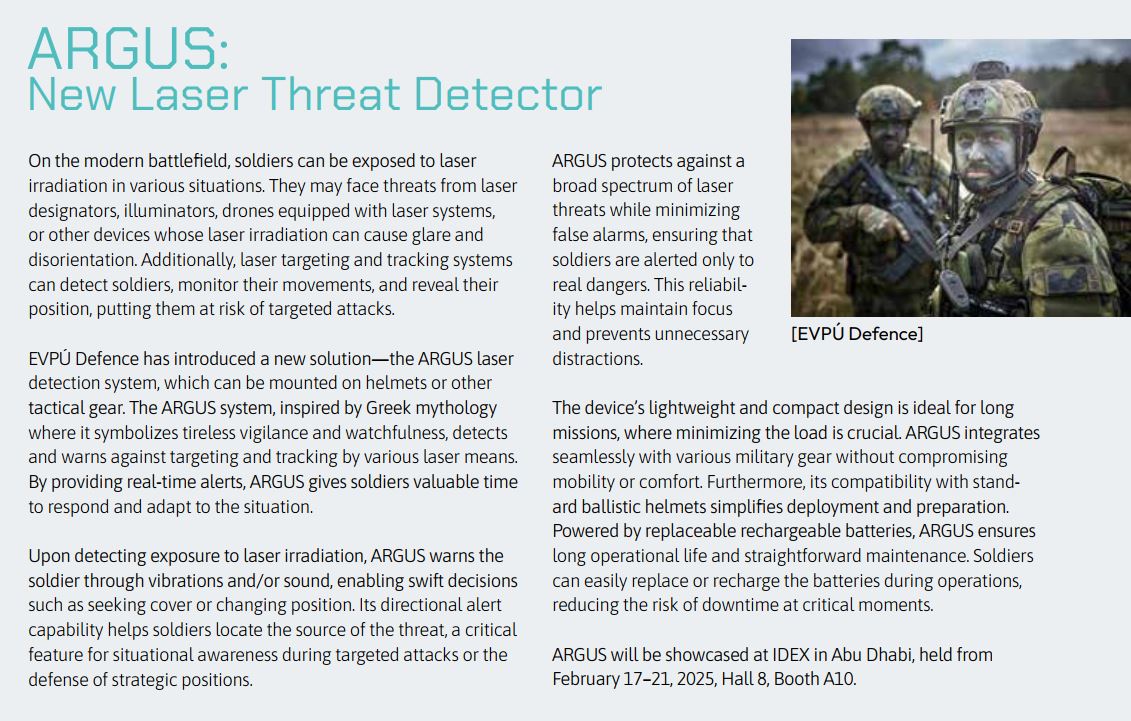 ESD: ARGUS – New laser threat detector | EVPÚ Defence